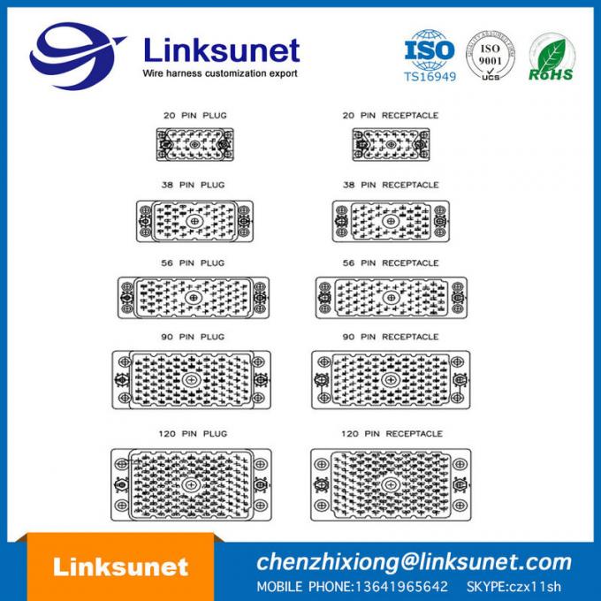 주름을 잡는 자동 끝 마구 3.81mm 라플란드 LIFY EDAC 56 핀 커넥터